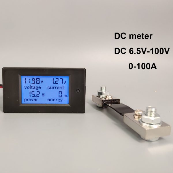 DC Voltmeter Ammeter Power Energy Digital Voltage Current Meter ...