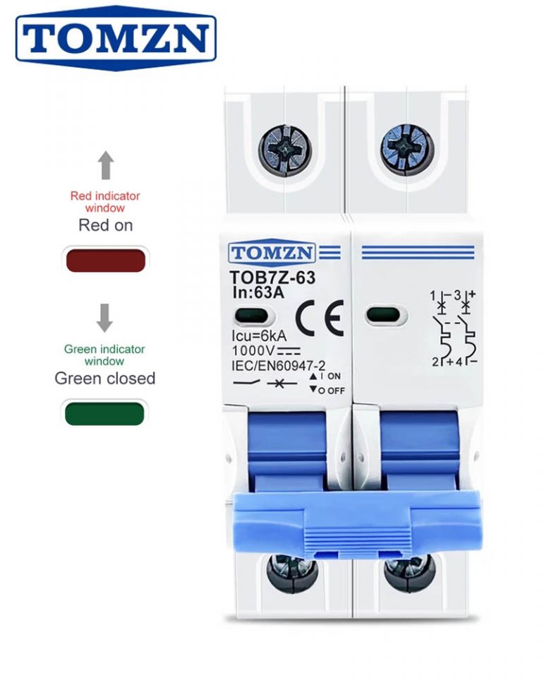 Tomzn 2P DC 1000V Solar Mini Circuit Breaker – ElectricalWall