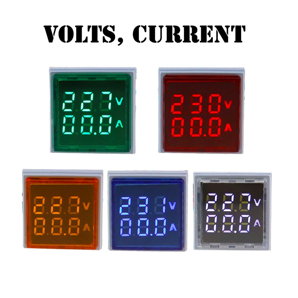 Square LED Digital Voltmeter Ammeter – ElectricalWall
